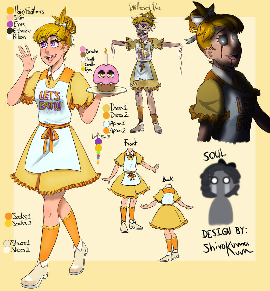 Humanfnaf Chica Design By Shirokumakuun On Deviantart