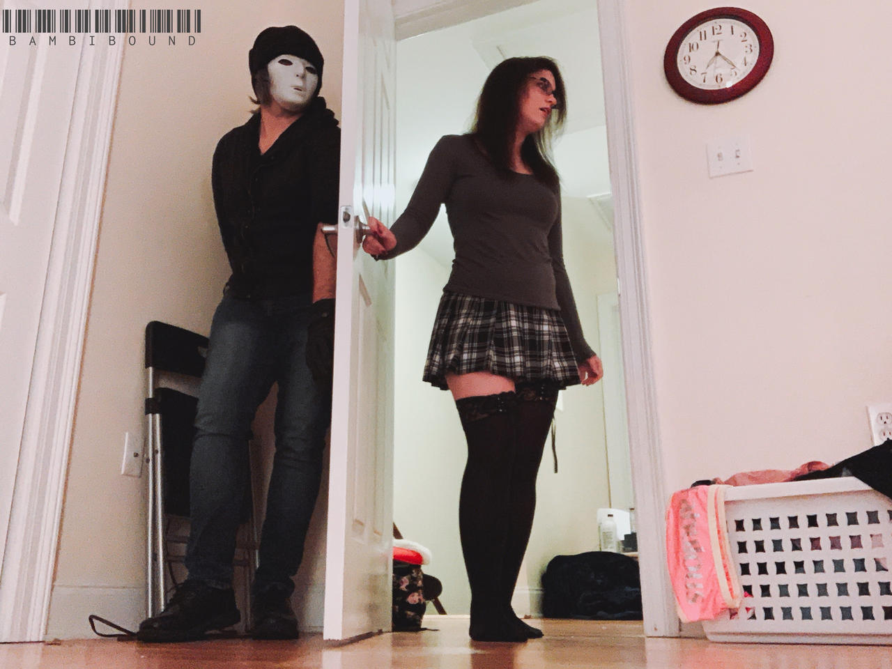 Commission Dorm Intruder 2 Hand Gagged Bambi By Bambibound On