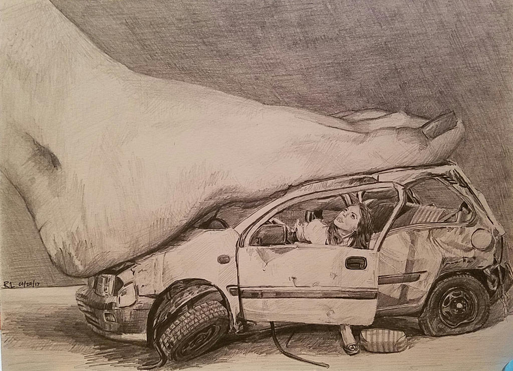 Giantess Crushing Car By Negazilla0 On Deviantart