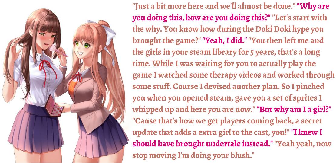 More Monika Tg By Fluffbuttdx On Deviantart