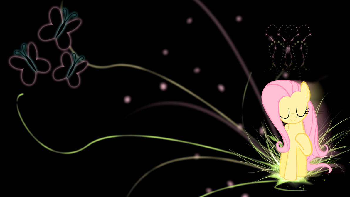 Fluttershy Neon Nature Abstract Wallpaper By Bluedragonhans On Deviantart