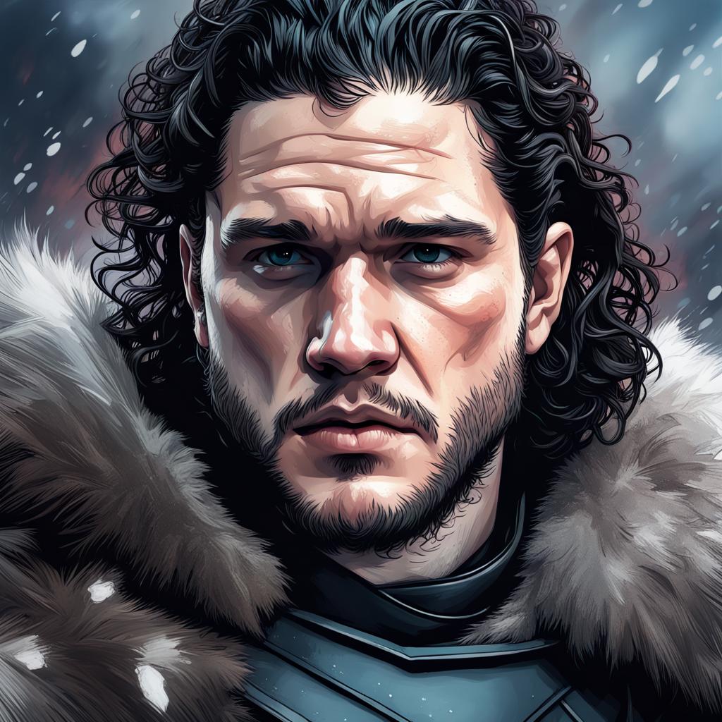 Kit Harington Jon Snow Portrait By Iancranium On Deviantart