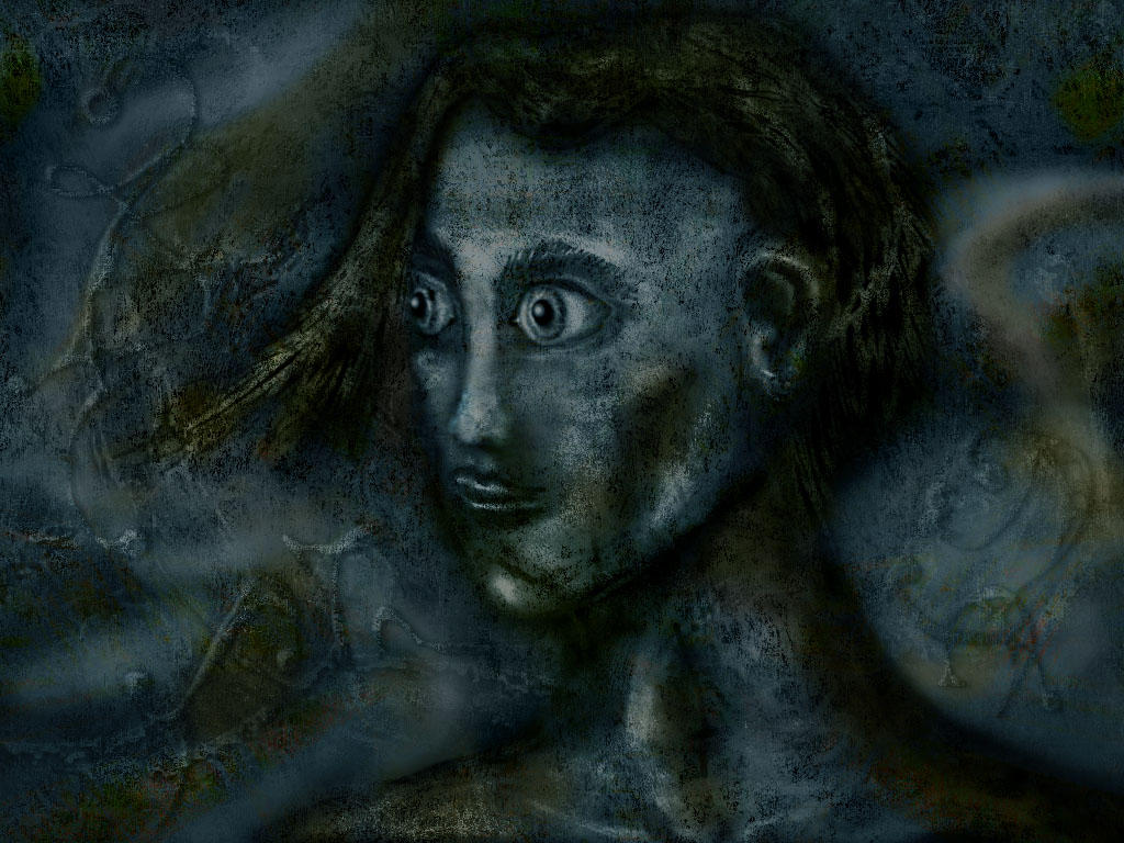 Gray-blue portrait by Alexmeot on DeviantArt