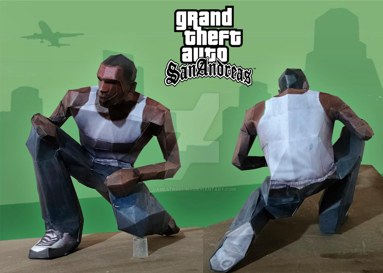 Gta San Andreas Carl Johnson Cj Papercraft By Gamestroll344 On