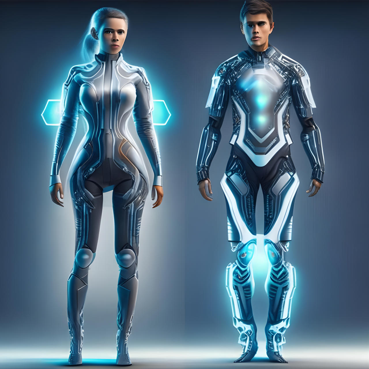 Futuristic Sci Fi Male And Female Clothes By Pickgameru On Deviantart