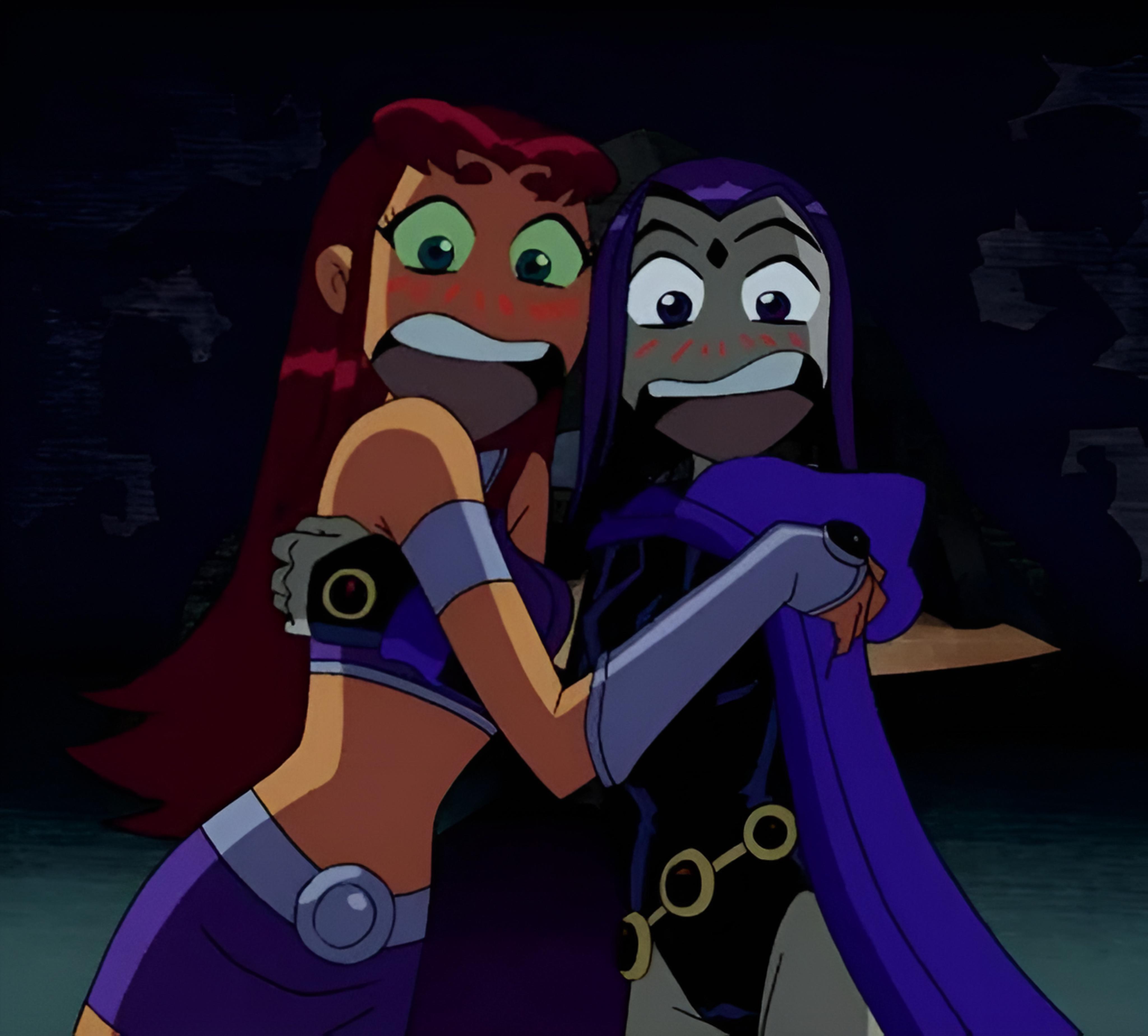 Starfire And Raven Teen Titans By Pickgameru On Deviantart