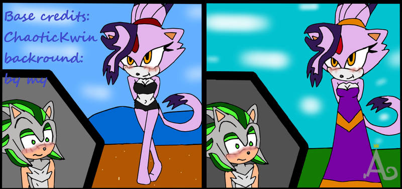 New Dress Sonic Couple Base By Chaotickwin On Deviantart