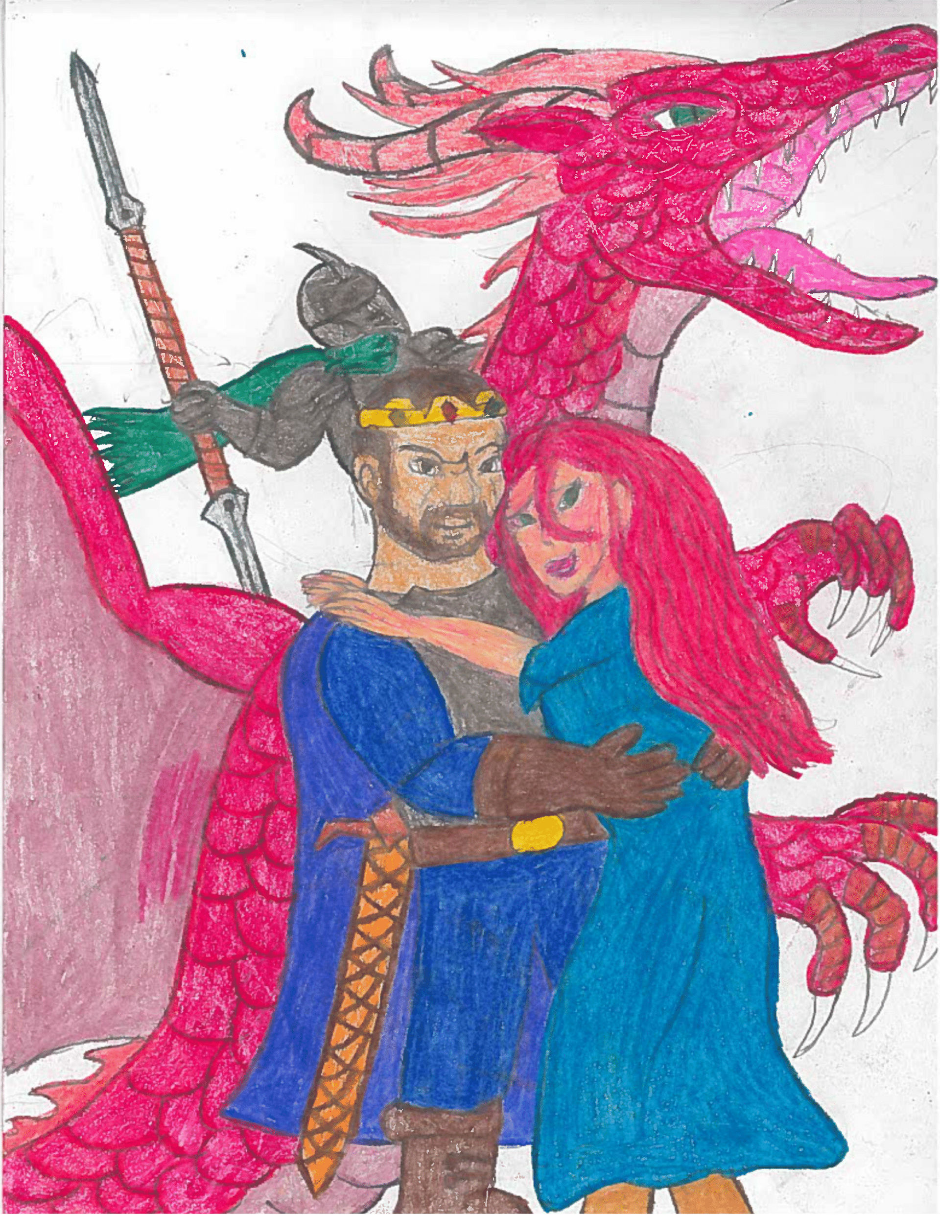 King And Dragon Bride Colored By Crazygamerdragon64 On Deviantart