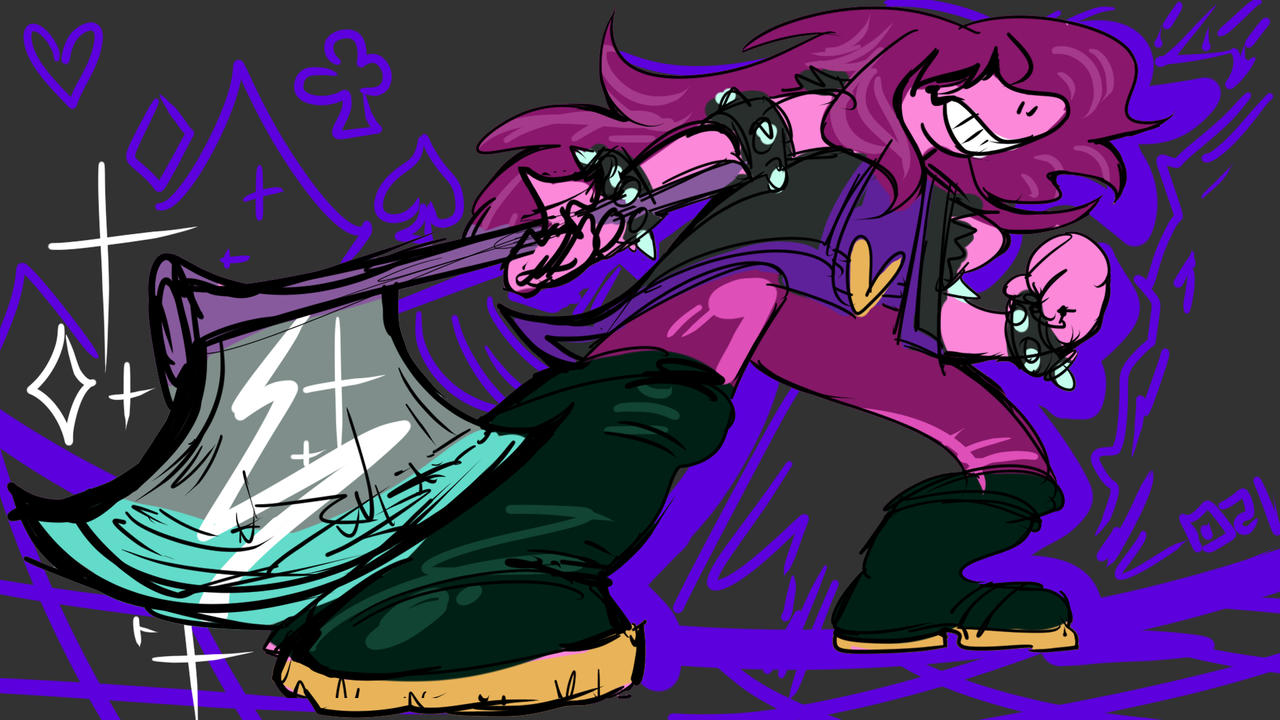 Susie Deltarune Ft Axe By Ovaettr On Deviantart