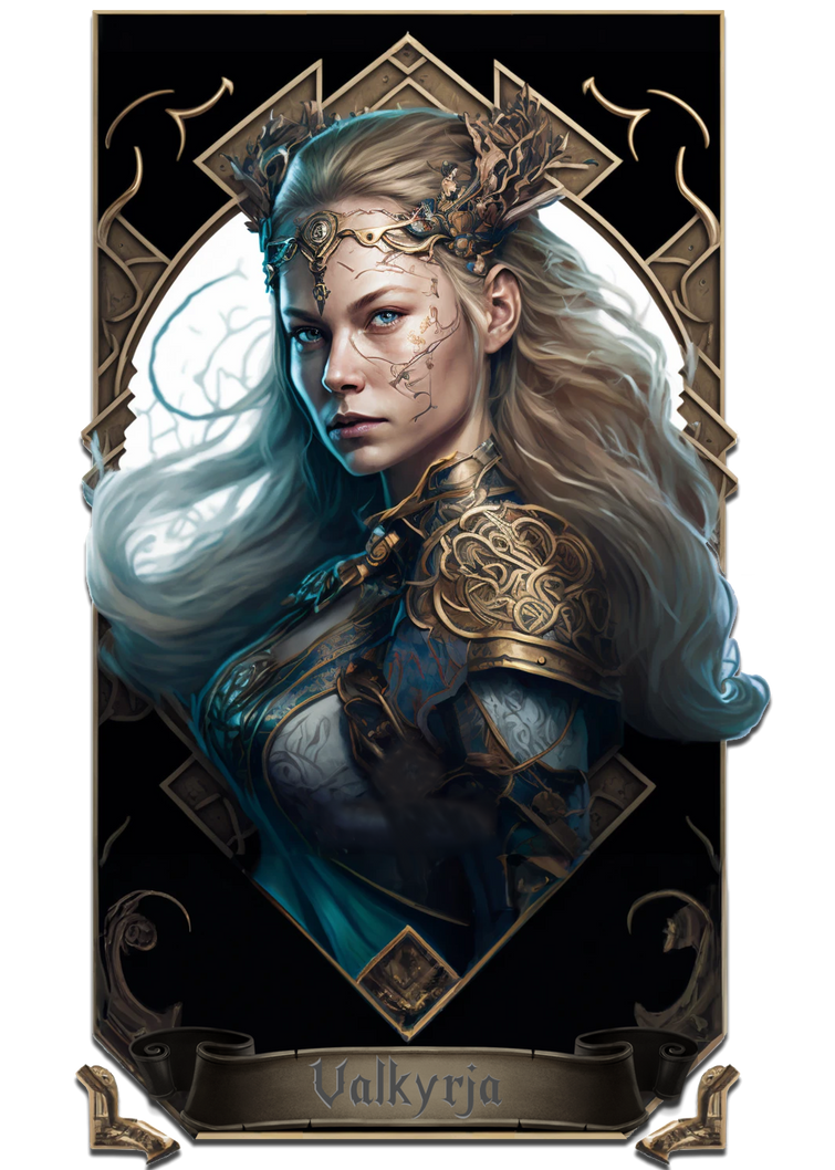 Intricate Viking Shieldmaiden Trading Card By Dreki Fylgja On Deviantart