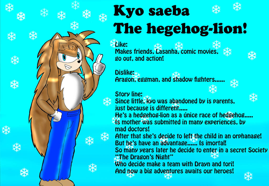 Kyo the hedgehog-lion profile by Super-Kyo on DeviantArt