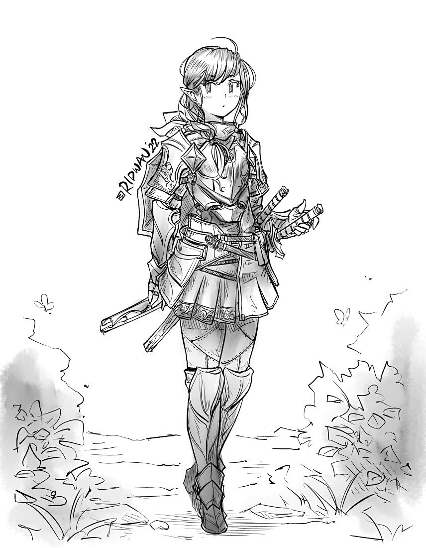 Female Elven Warrior By Meganerid On Deviantart