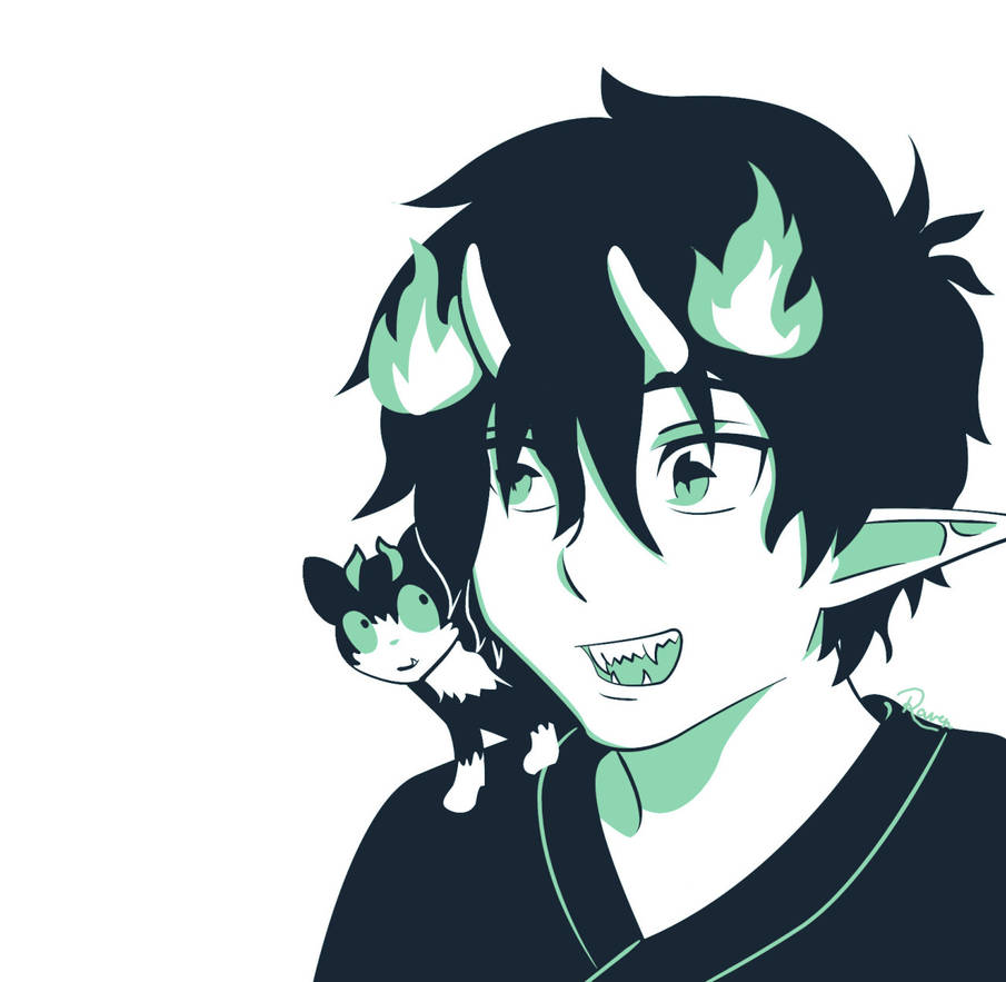 Rin Okumura In Demon Form By Tonguetiedraven On Deviantart