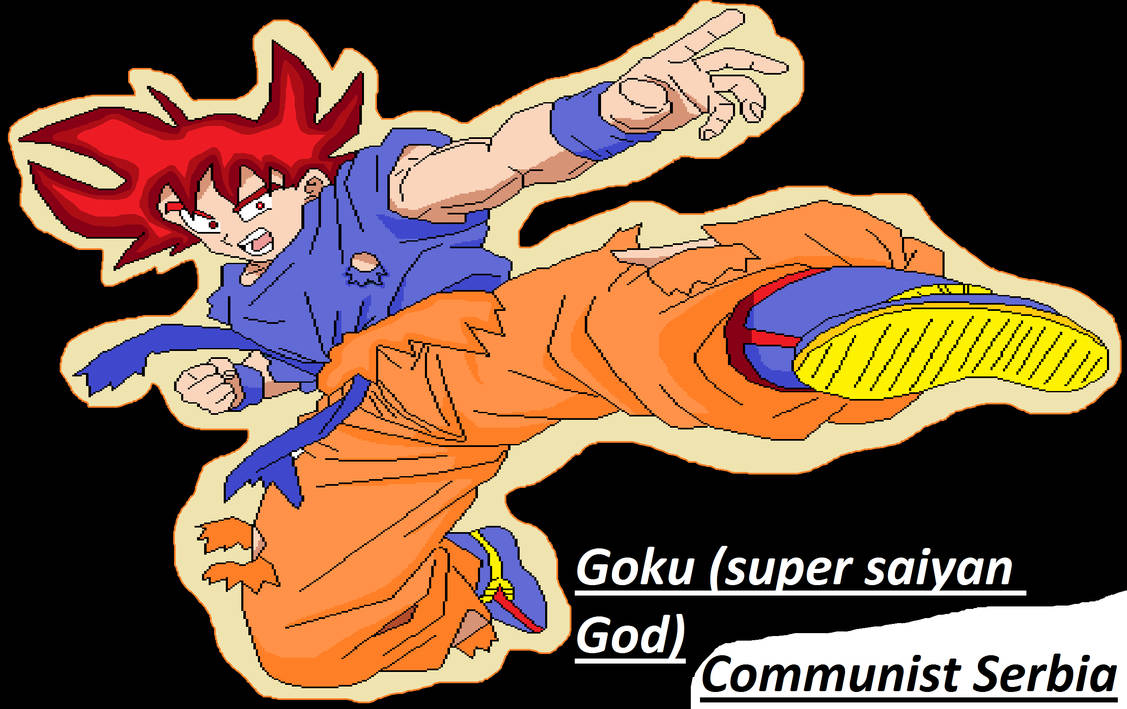 Goku Super Saiyan God By Communistserbia On Deviantart