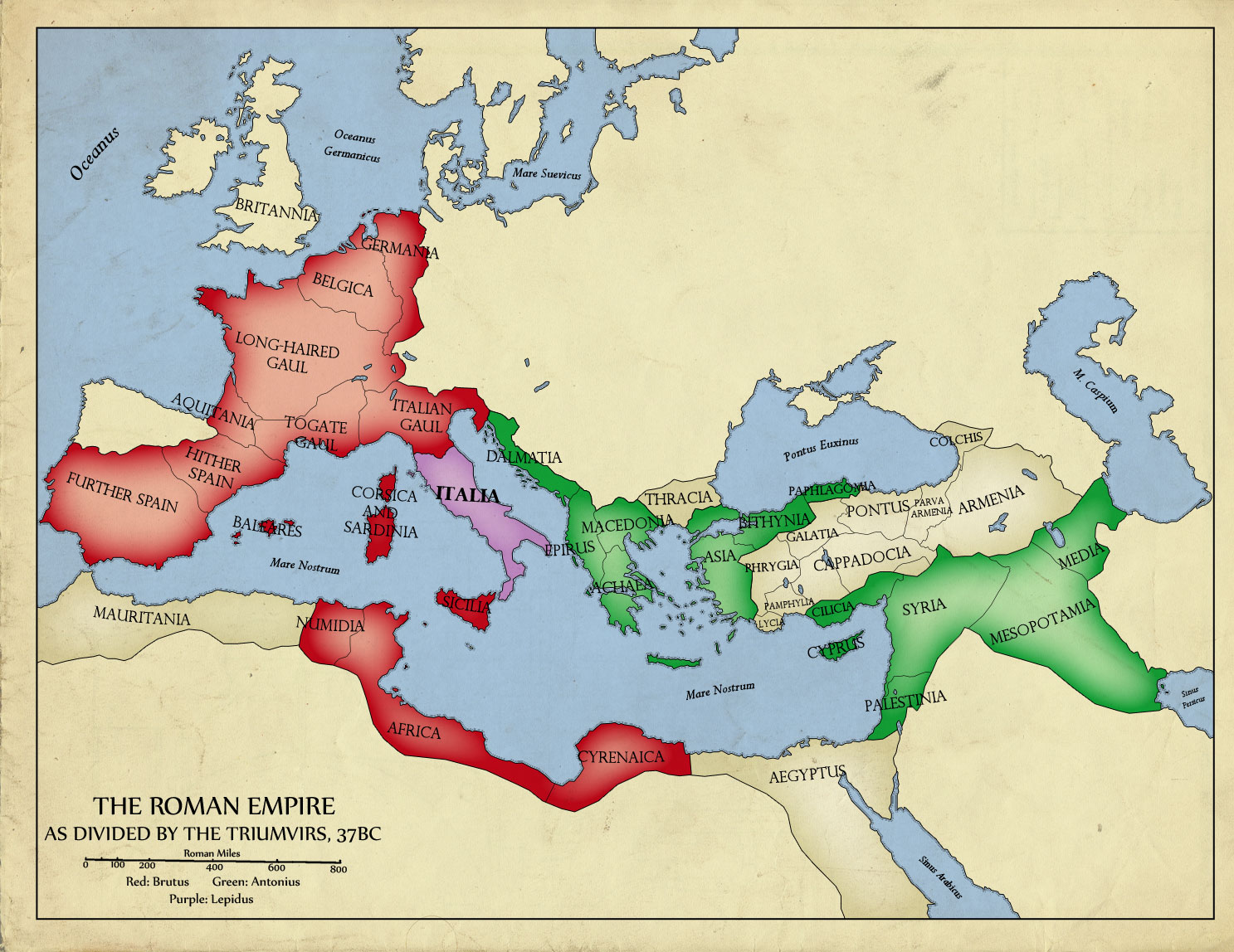 Second Triumvirate Map Second Triumvirate Map