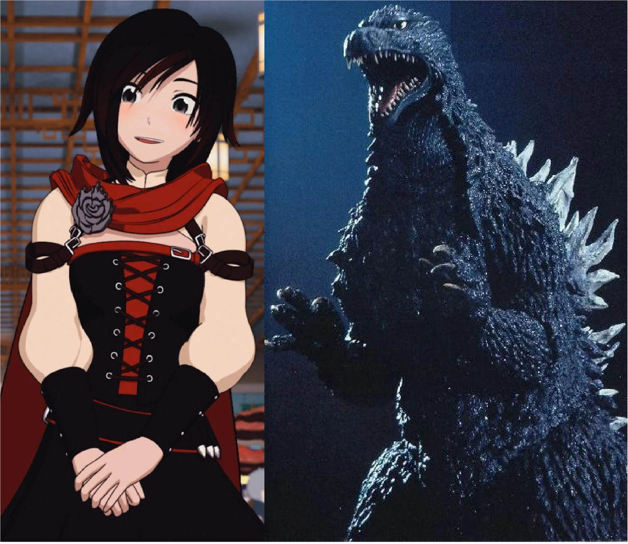 Rwbygodzilla Ruby Rose And Godzilla By Spencerble On Deviantart
