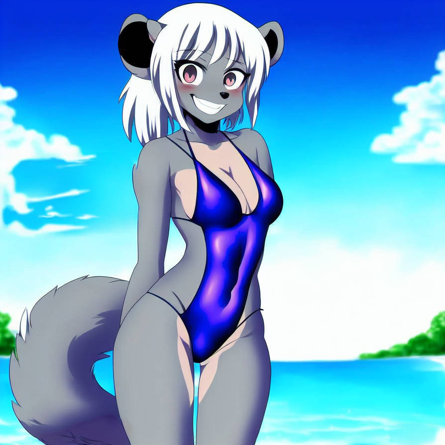 Lemur Girl At The Beach By Fuyuyukiflakes On Deviantart