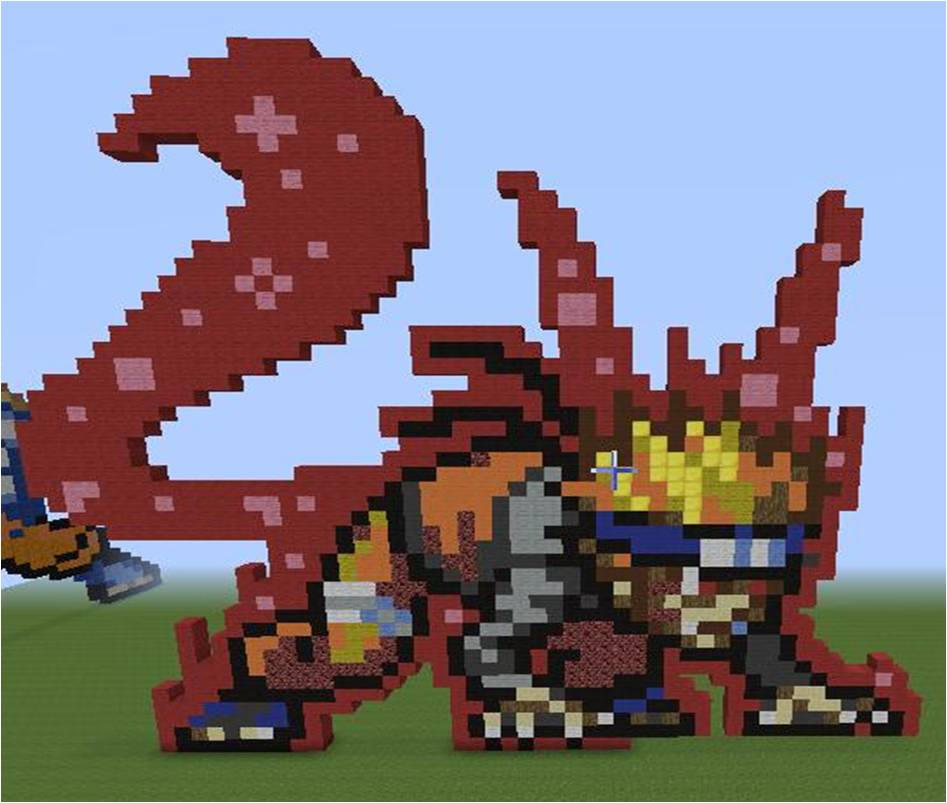 Naruto Nine Tails Cloak Pixle Art By Kirax24 On Deviantart