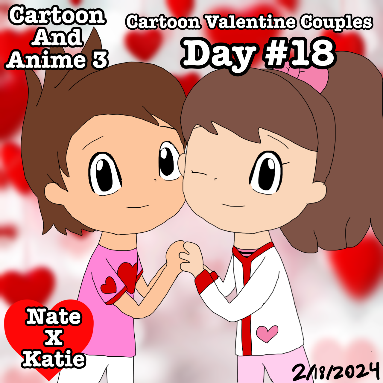 Cartoon Valentine Couples Day 18 Nate X Katie By Cartoonandanime3 On