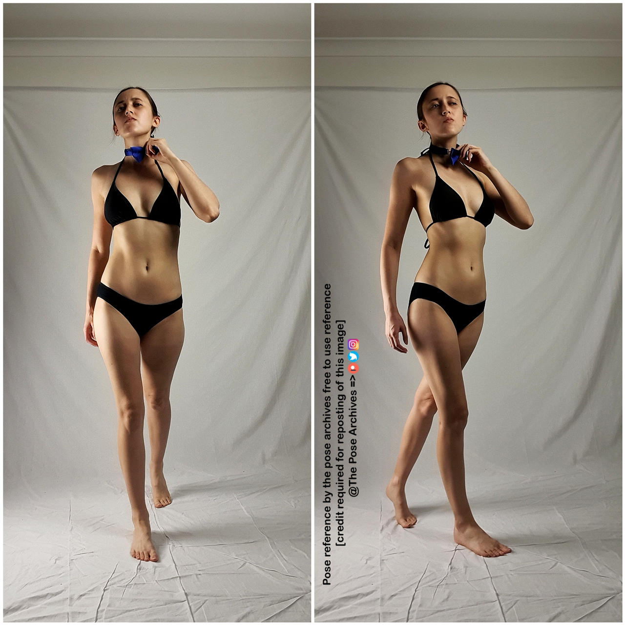 Female Adjusting Bow Tie While Walking Pose By Theposearchives On Deviantart
