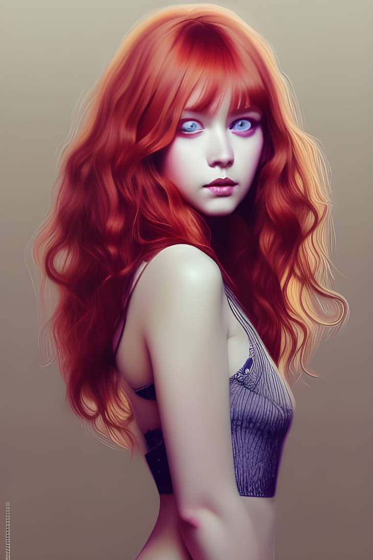 Pretty Redhead Girl By Ai Art Phoenix On Deviantart