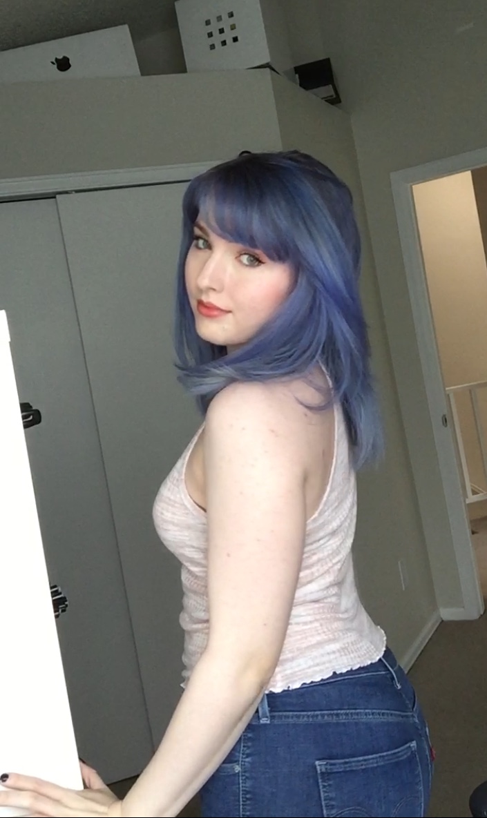 Blue Hair By Whimsywulf On Deviantart