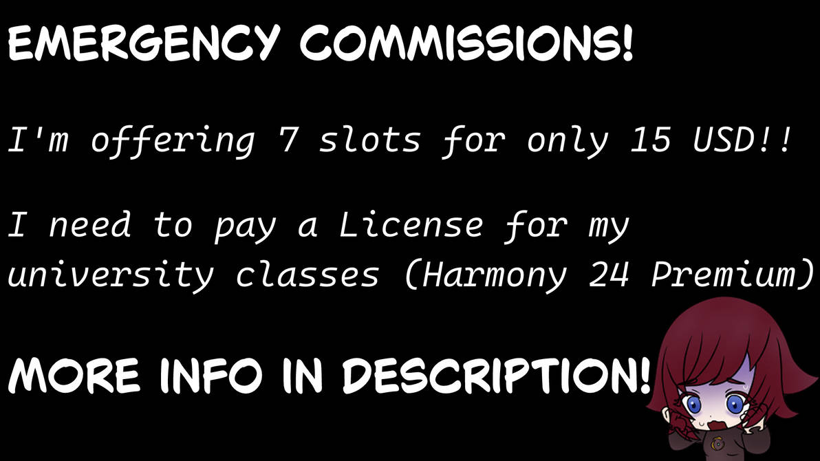 Emergency Commissions! (Read desc) Closed TY! by DaniLeon10 on DeviantArt Emergency Commissions! (Read desc) Closed TY! by DaniLeon10 on DeviantArt