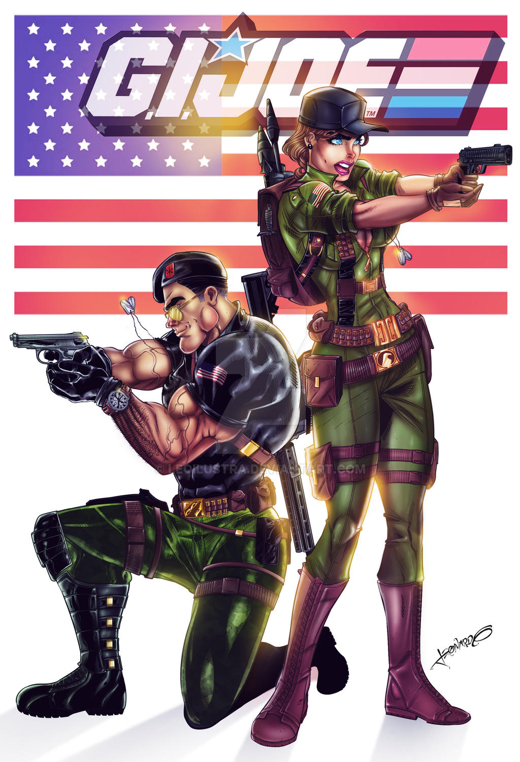 Gijoe Lady Jaye And Flint Color By Leoilustra On Deviantart