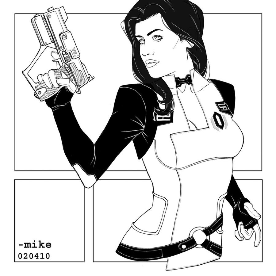 Mass Effect 2 Miranda Bnw By Mikedimayuga On Deviantart