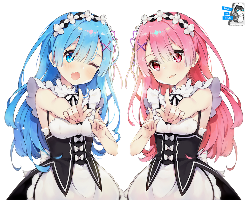 Render Rem And Ram By Zttar On Deviantart