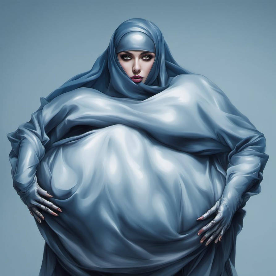 Blue Skin Hijabi Wearing Tight Latex By Ttroy42 On Deviantart