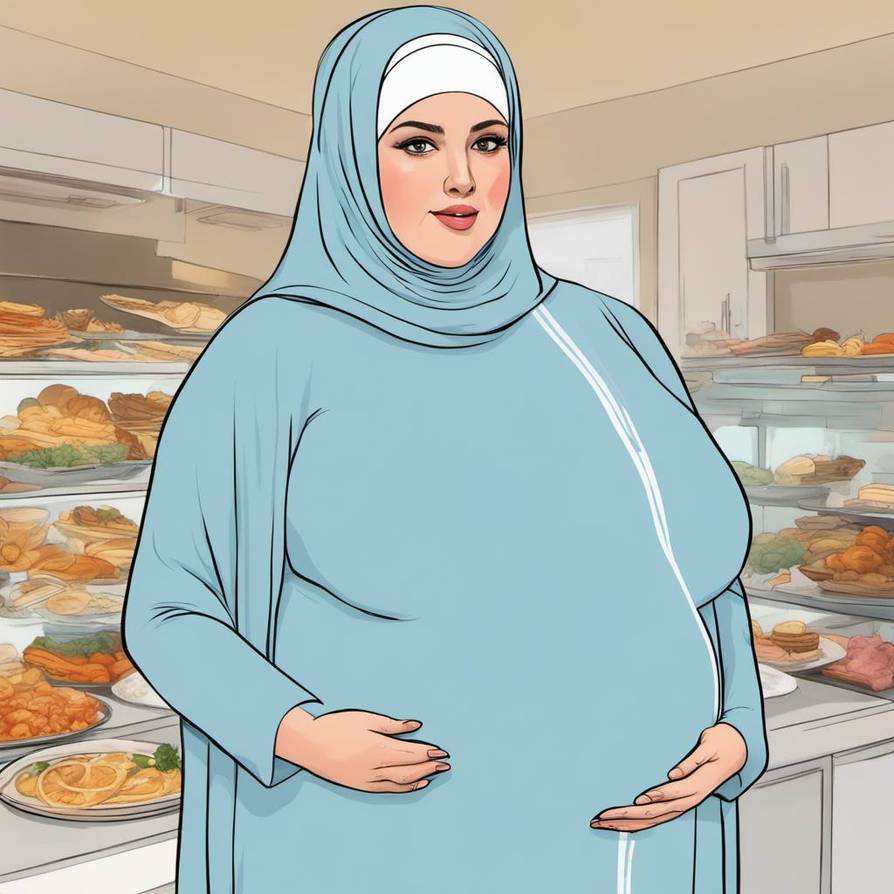 Tall Pregnant Bbw Hijabi Wearing Light Blue Burkin By Ttroy42 On Deviantart