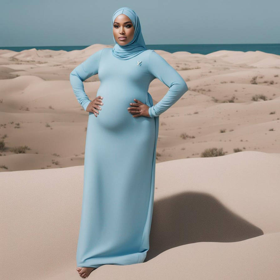 Tall Black Fat Pregnant Hijabi Wearing A Tight Lig By Ttroy42 On Deviantart