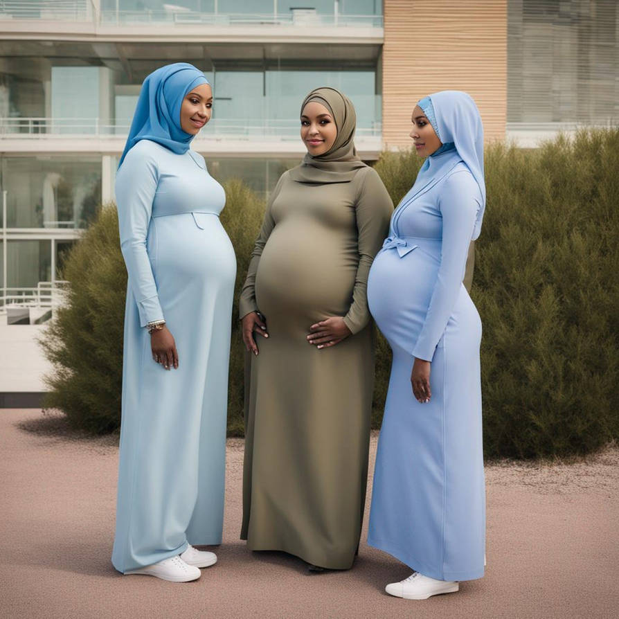 Tall Black Fat Pregnant Hijabi Wearing A Tight Lig By Ttroy42 On Deviantart