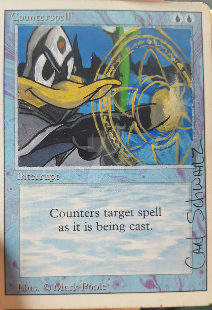 Mtg Alter Counterspell Daffy Duck By Y Pestis Art On Deviantart