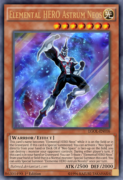 Elemental Hero Astrum Neos By Batmed On Deviantart