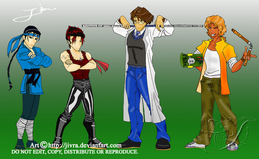 TmnT: 4 Human Boyz by Jivra on DeviantArt