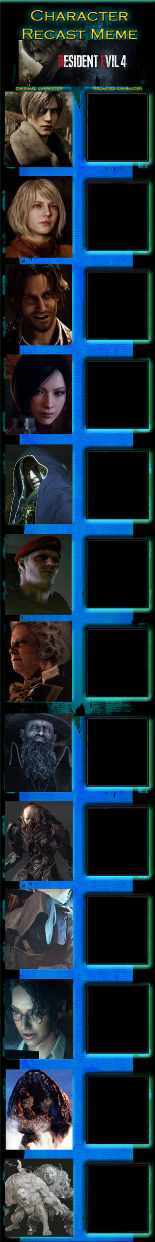 Resident Evil 4 (2023) Recast Meme by JackSkellington416 on DeviantArt Resident Evil 4 (2023) Recast Meme by JackSkellington416 on DeviantArt