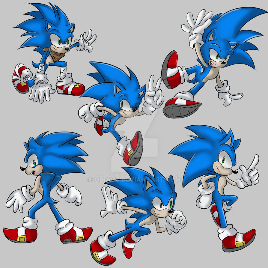 Sonic Poses By Ginacz On Deviantart