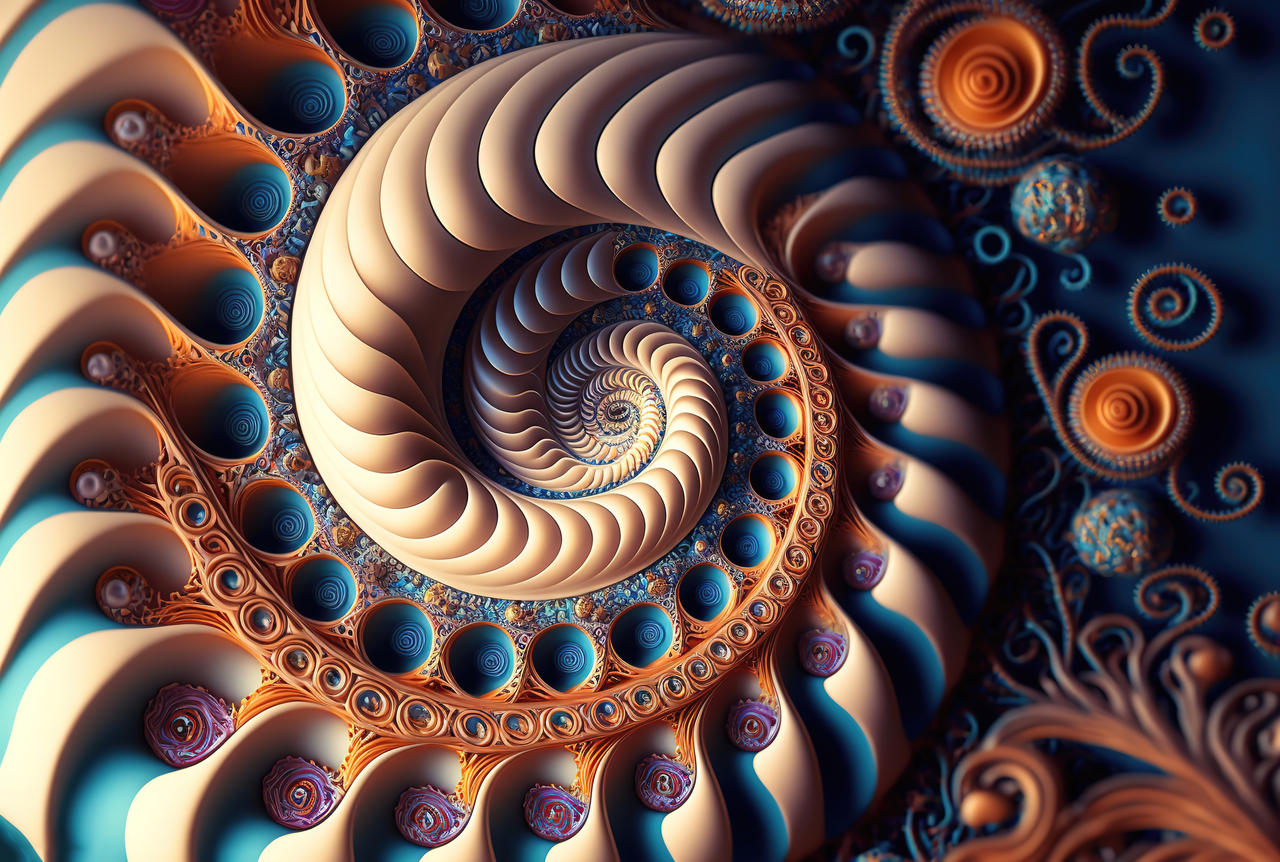 Fractal Fibonacci Spiral by FractaliciousAI on DeviantArt Fractal Fibonacci Spiral by FractaliciousAI on DeviantArt