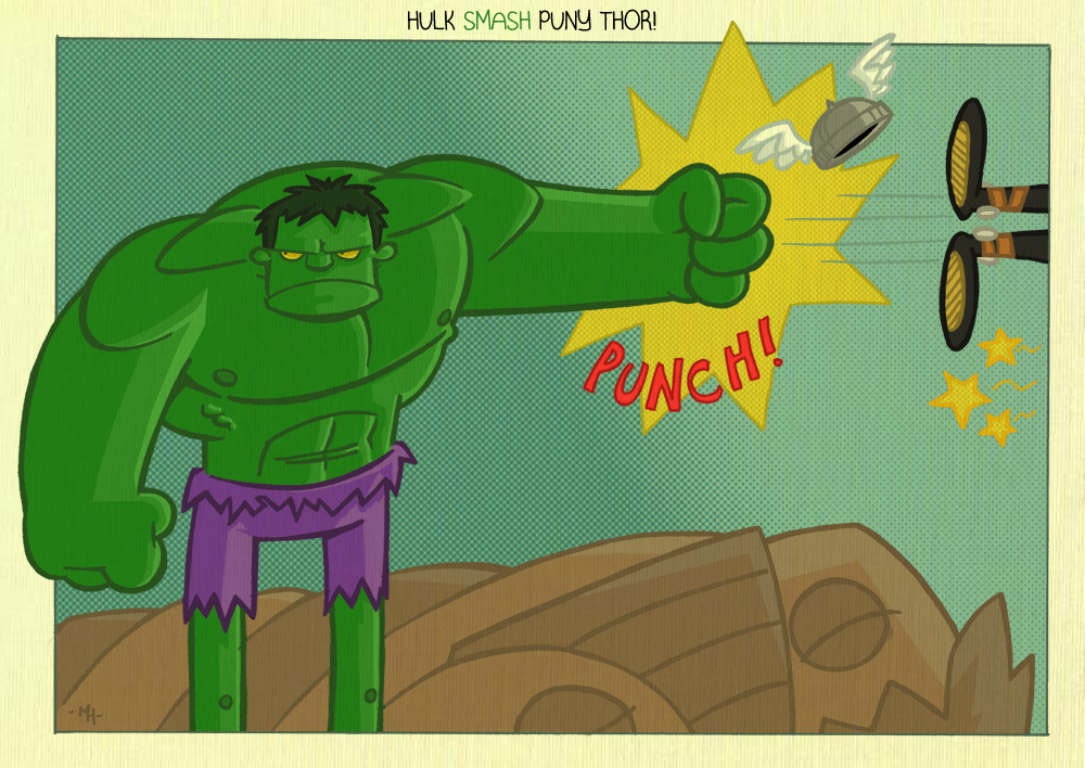 Hulk Smash Puny Thor By Tyrannus On Deviantart