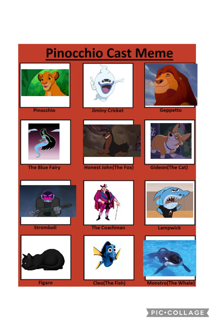 My Pinocchio Cast Meme By Crossoverplushmadnes On Deviantart