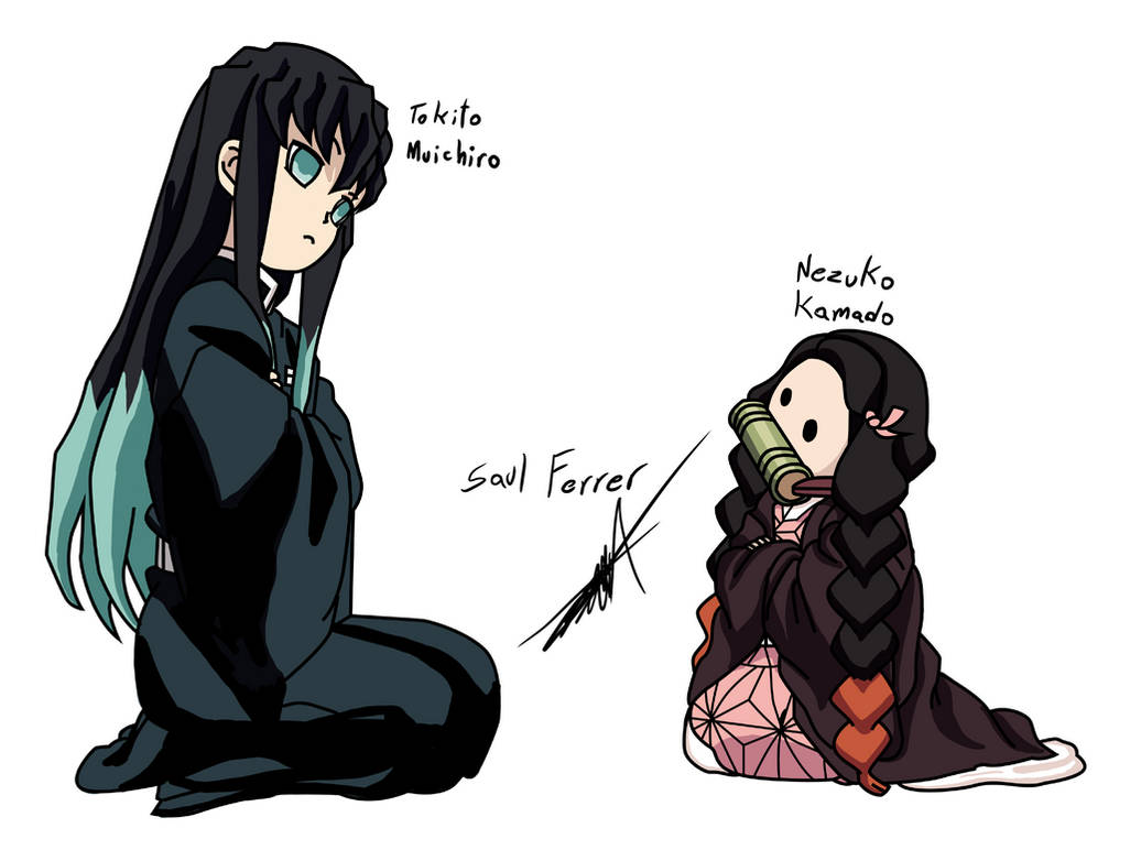 Nezuko Y Tokito Viendose Fijamente By Werefury On Deviantart