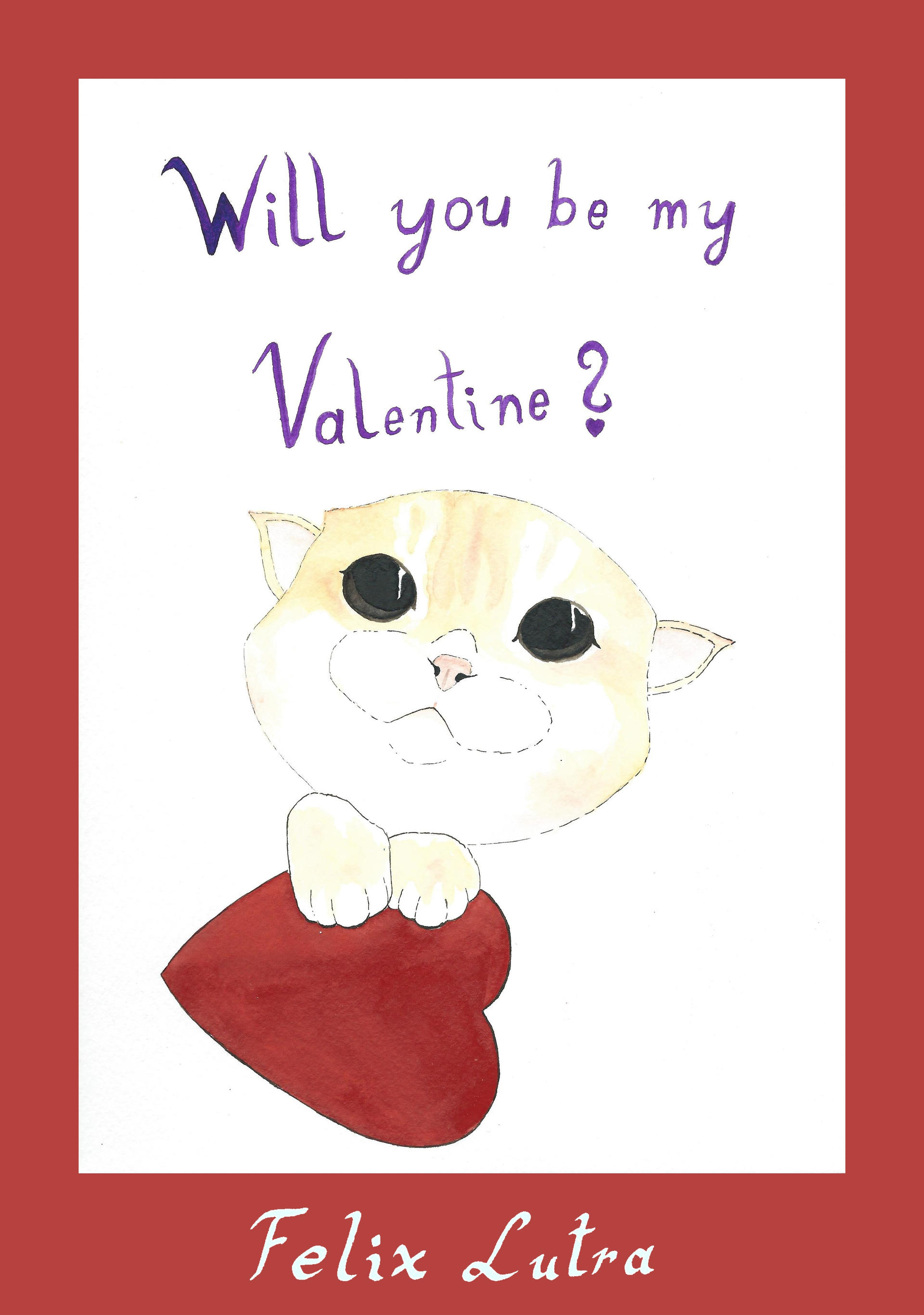 Valentines Cat Again By Felix Lutra On Deviantart