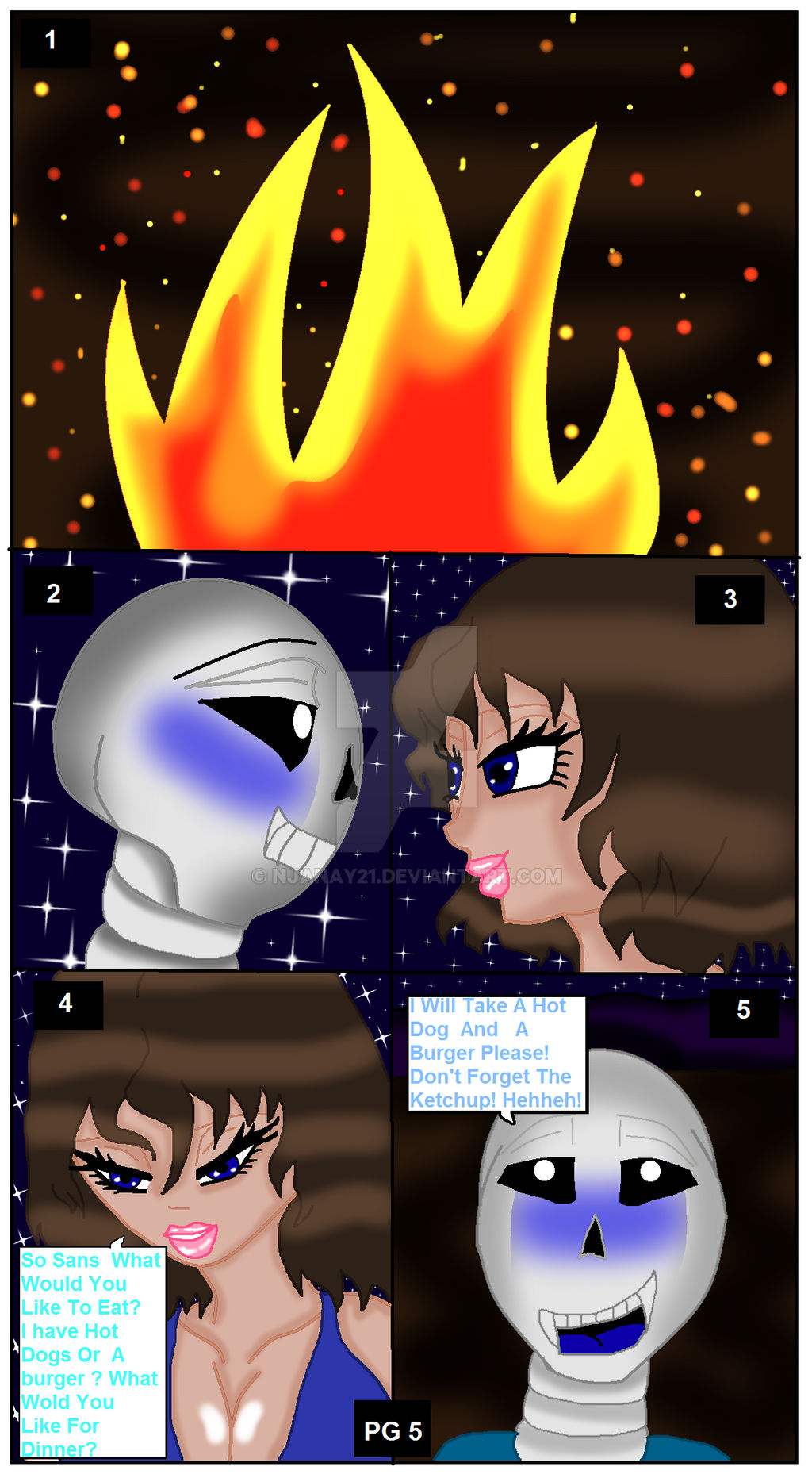 Sans X Frisk Beach Summer Fun Pg5 By Njanay21 On Deviantart