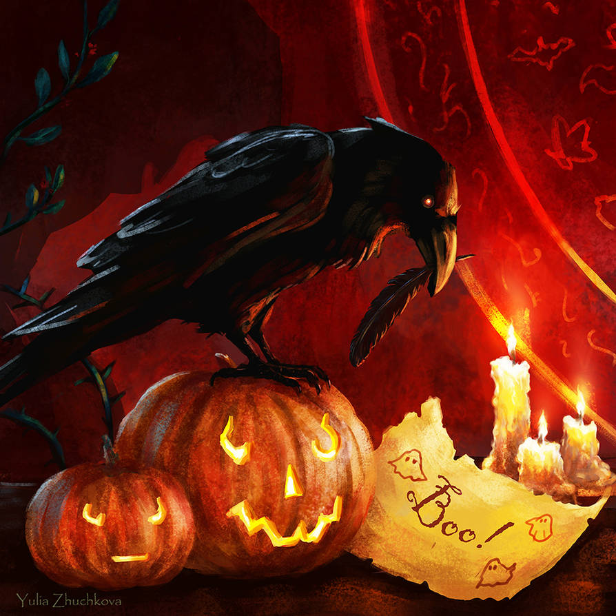 Halloween Raven By Yuliazhuchkova On Deviantart