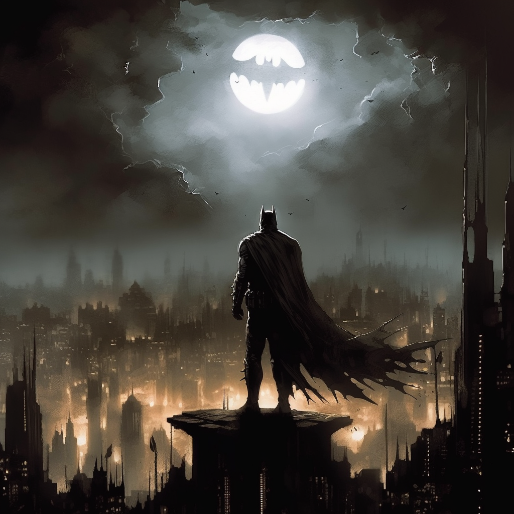 Batman watching over Gotham City by Gordon87 on DeviantArt Batman watching over Gotham City by Gordon87 on DeviantArt