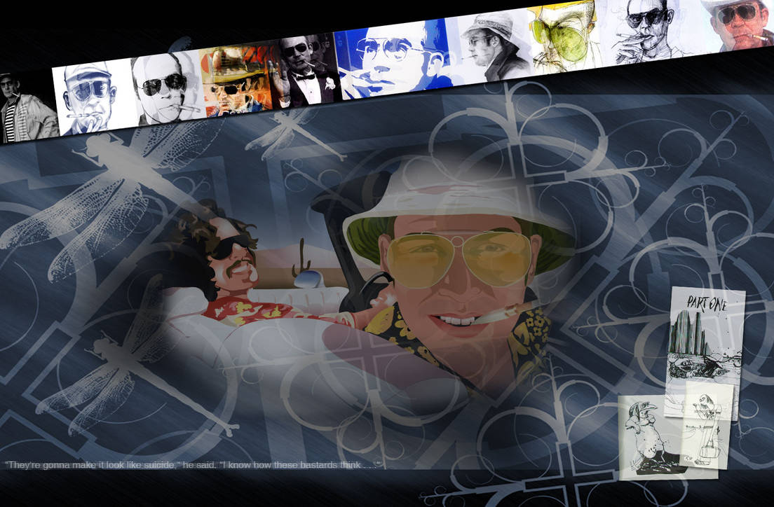 Hunter S Thompson by skettalee on DeviantArt