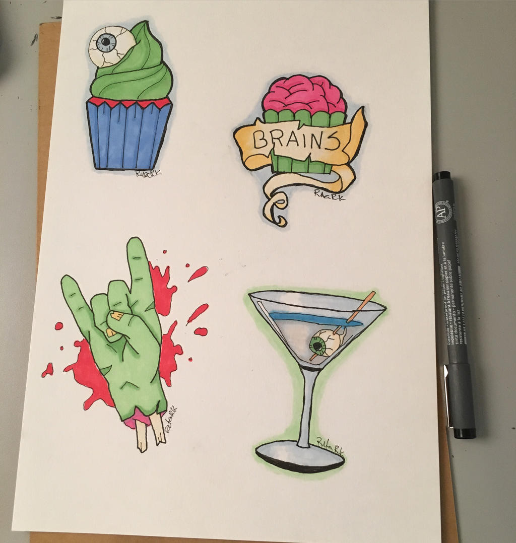 Zombie Tattoo Flash By Zelphie87 On Deviantart