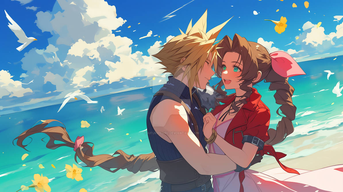 Cloud Aerith By Aifurrygirl On Deviantart